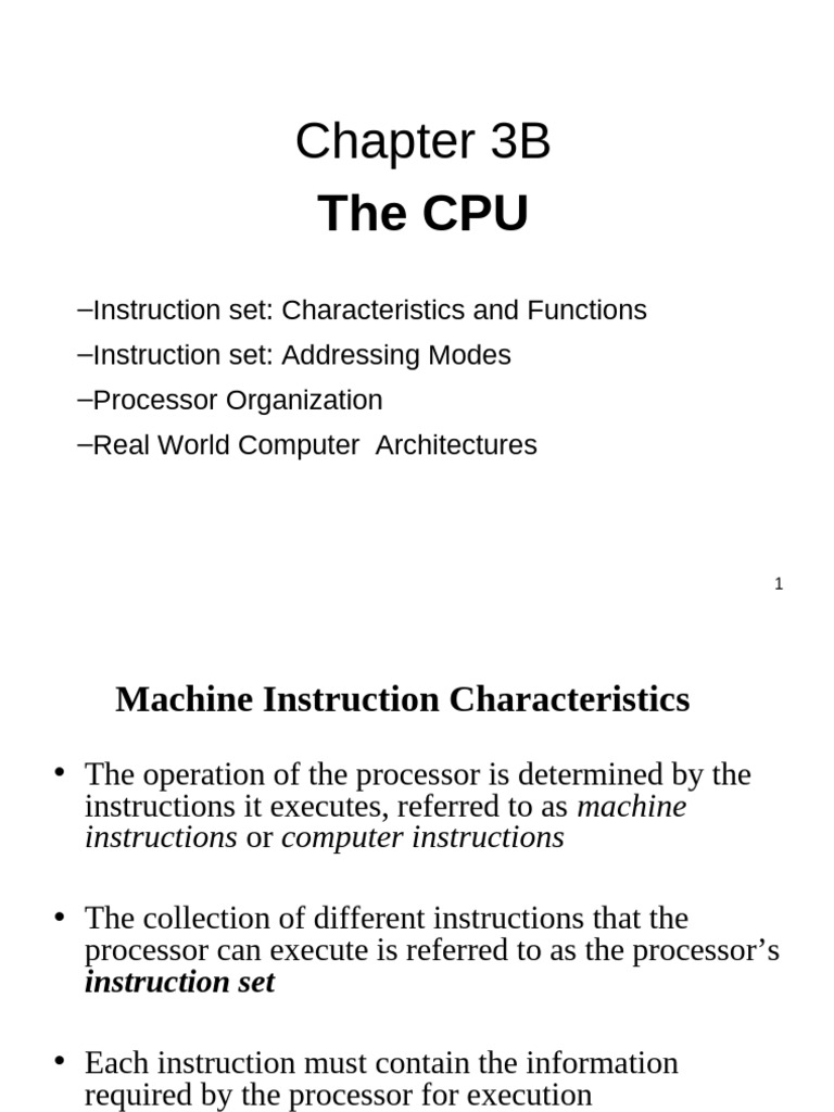 CH 3 The CPU Modified | PDF | Central Processing Unit | Integer (Computer Science)