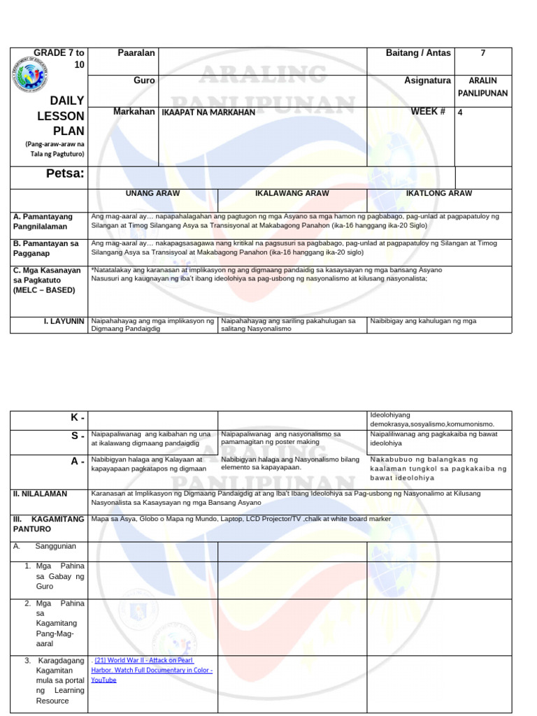 AP7 DLP Q4 Week4 | PDF