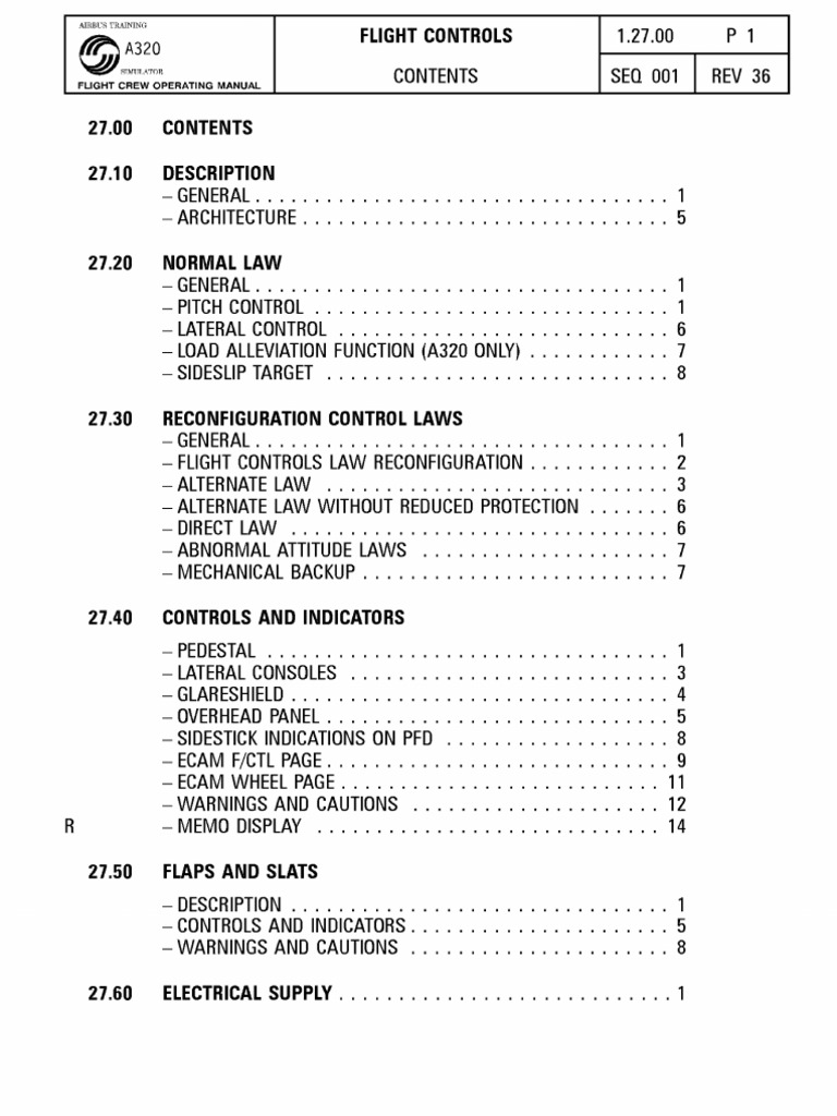 A320 Flight Controls | PDF
