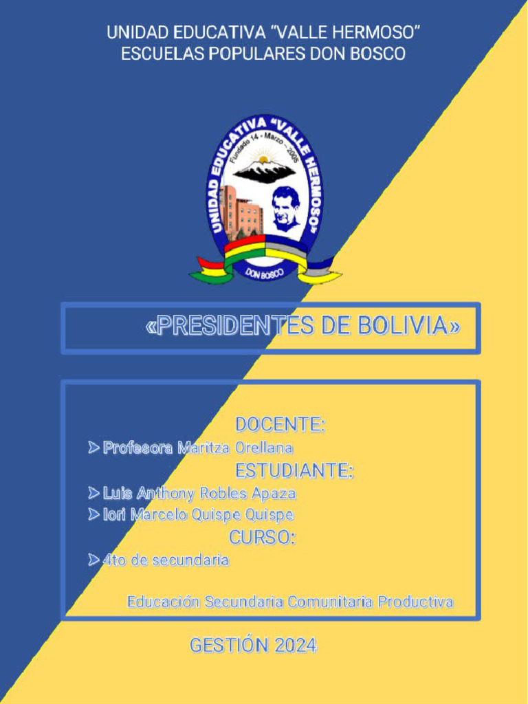Presidentes de Bolivia: Historia y Mandatos | PDF | Bolivia | Comunidad ...