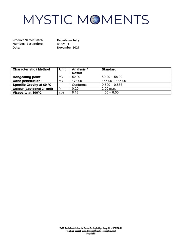 Petroleum Jelly Manufacturing Process Guide | PDF | Toxicity | Waste ...