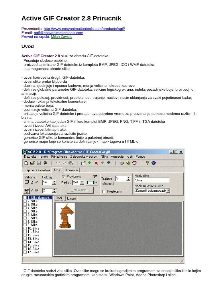 Prirucnik Active GIF Creator 2 | PDF | Graphics | Image Processing