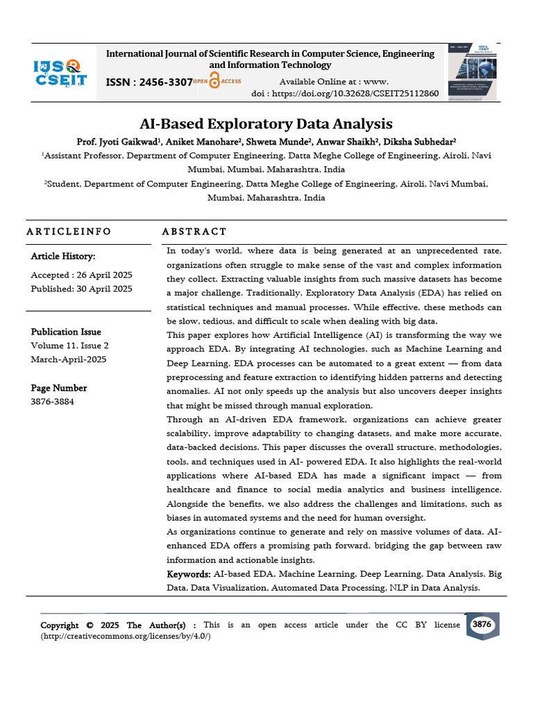 Explore AI with EDA analysis | PDF | Data Analysis | Artificial Intelligence