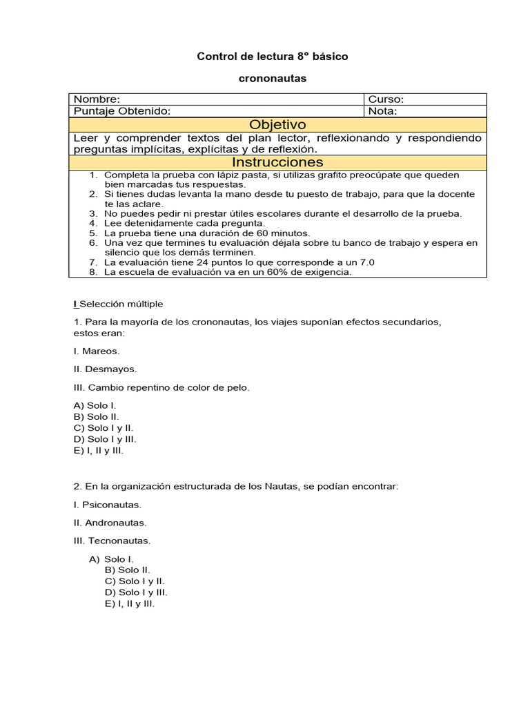 Crononautas 8vo | PDF