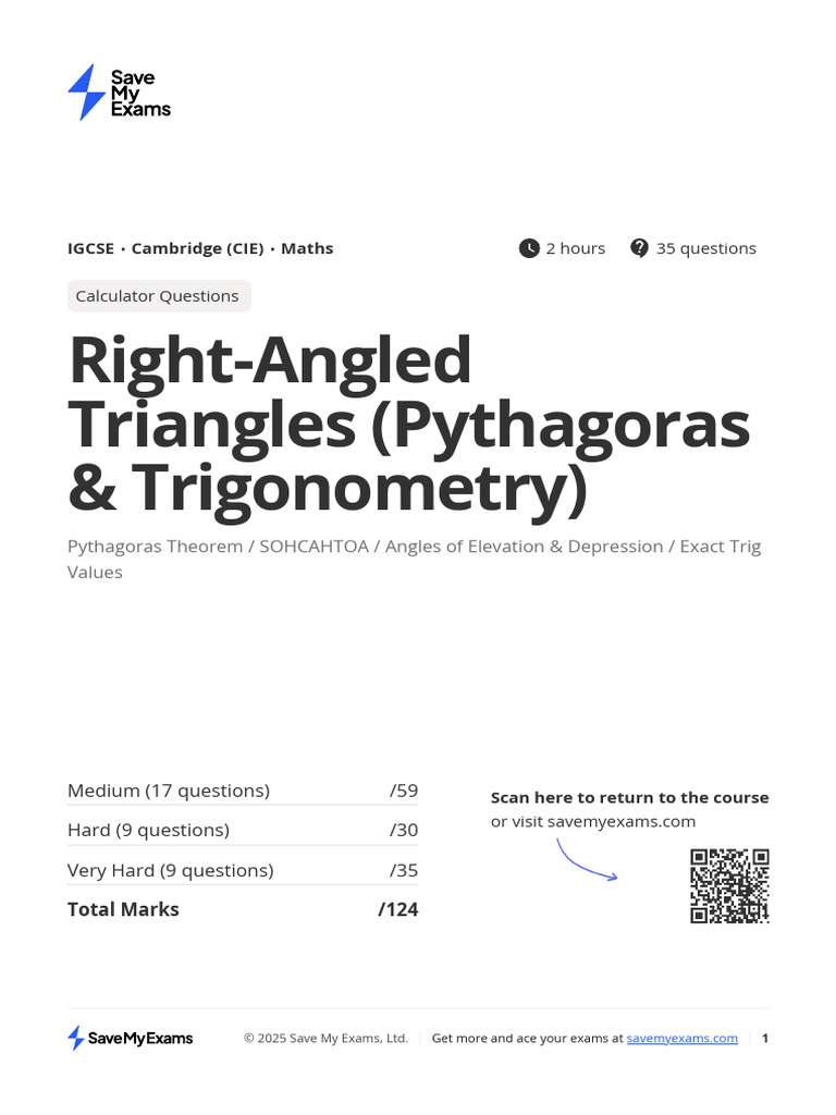 Right Angled Triangles Hx2Hw4QWBNT6rVh3 | PDF | Circle | Triangle