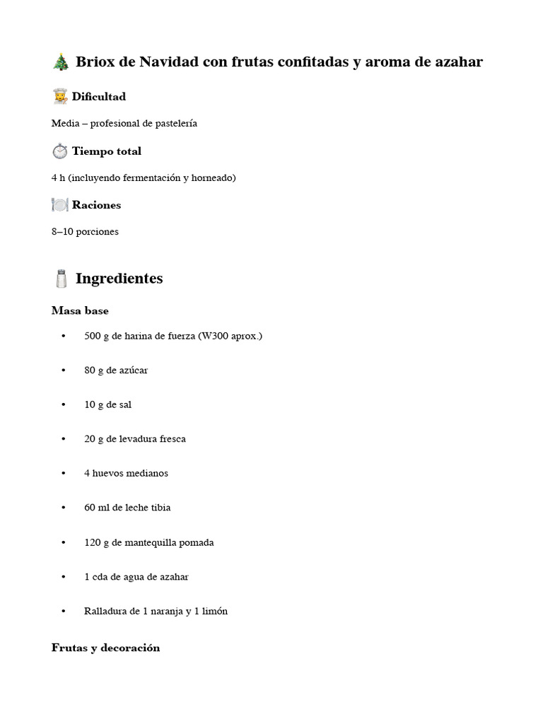 Briox de Navidad - Aroma Azahar | PDF | Panes | Alimentos