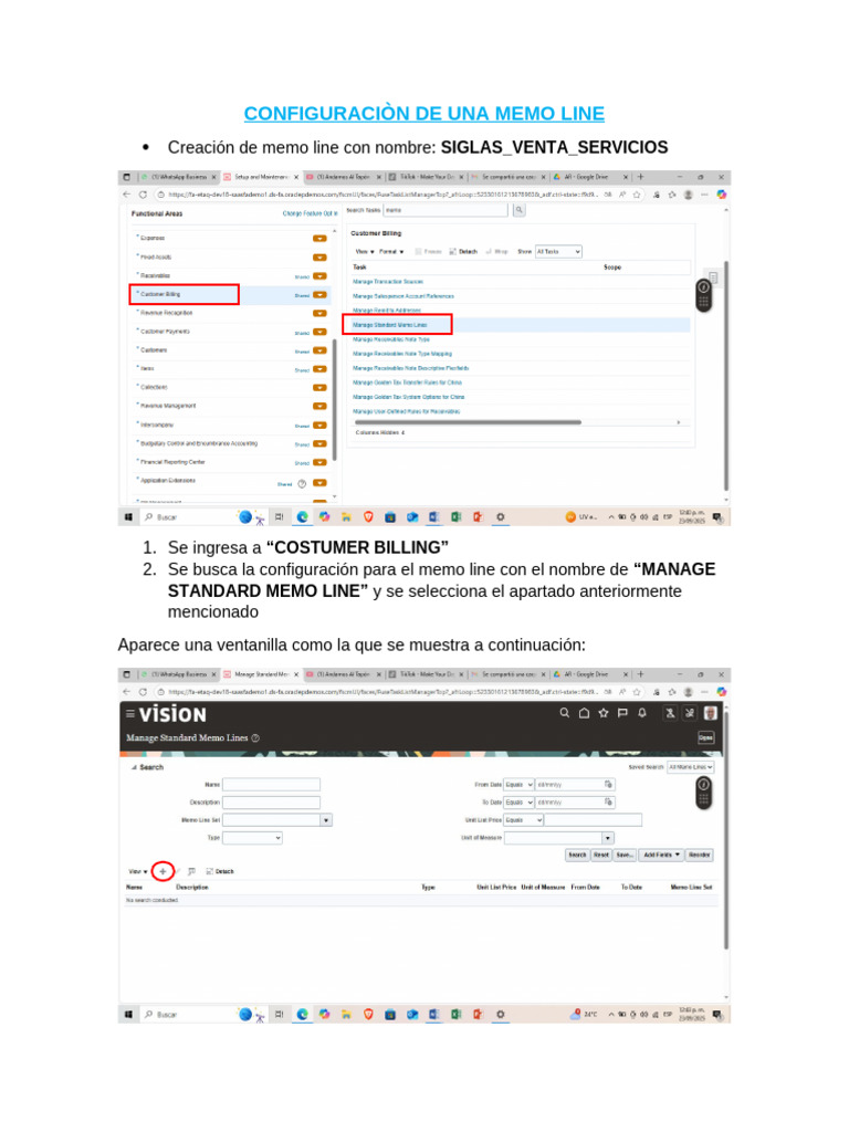 Configuraciòn de Una Memo Line | PDF | Informática