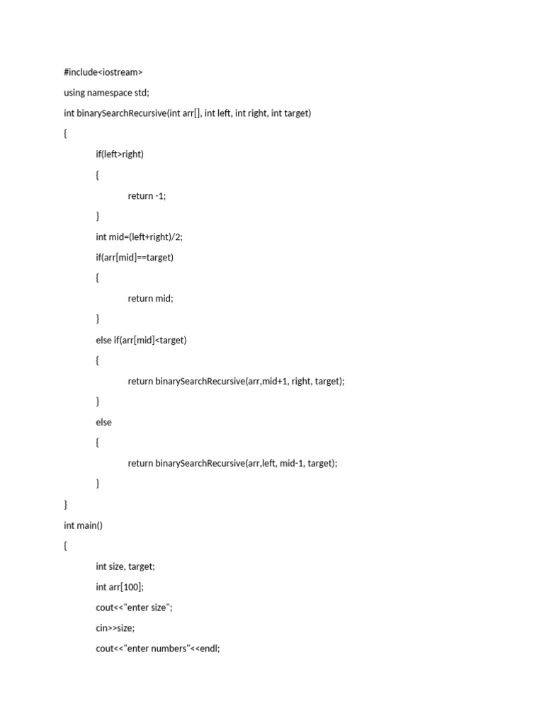 Binary Recursive | PDF