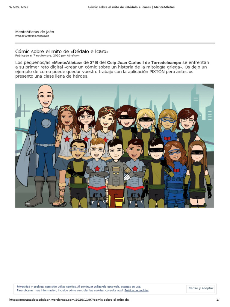 Cómic Sobre El Mito de Dédalo e Ícaro - MenteAtletas de Jaén | PDF ...