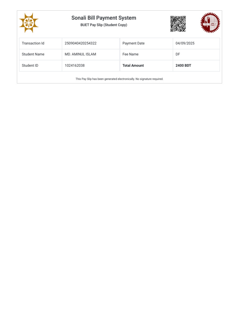 Dinning Fee September | PDF