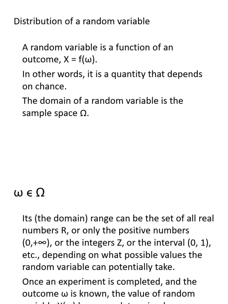 Understanding Random Variable Distribution | PDF | Random Variable ...