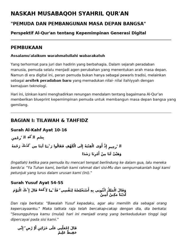 Pemuda dan Kepemimpinan Digital Islami | PDF