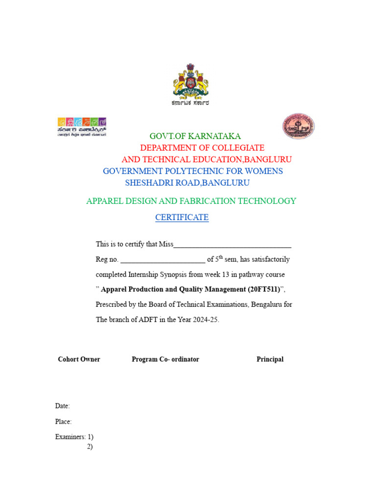 Document Intenship Certificate 1 Editedd | PDF