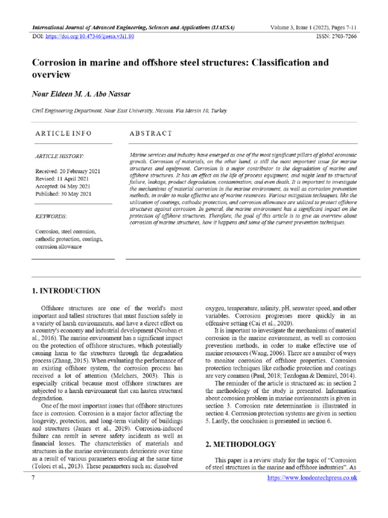 View of Corrosion in Marine and Offshore Steel Structures ...