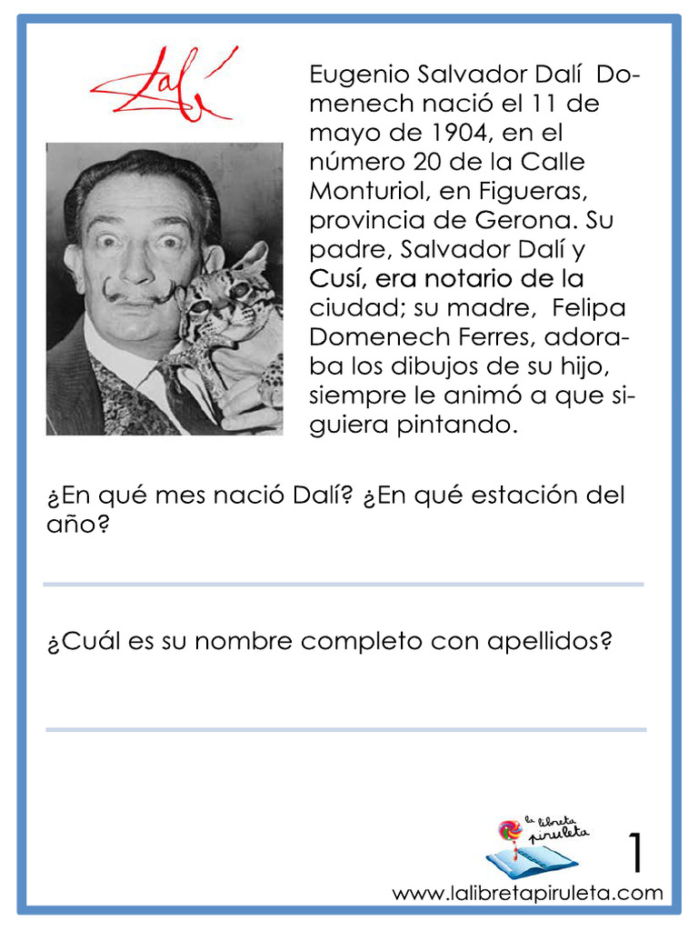 Biografía de Salvador Dalí: Vida y Arte | PDF