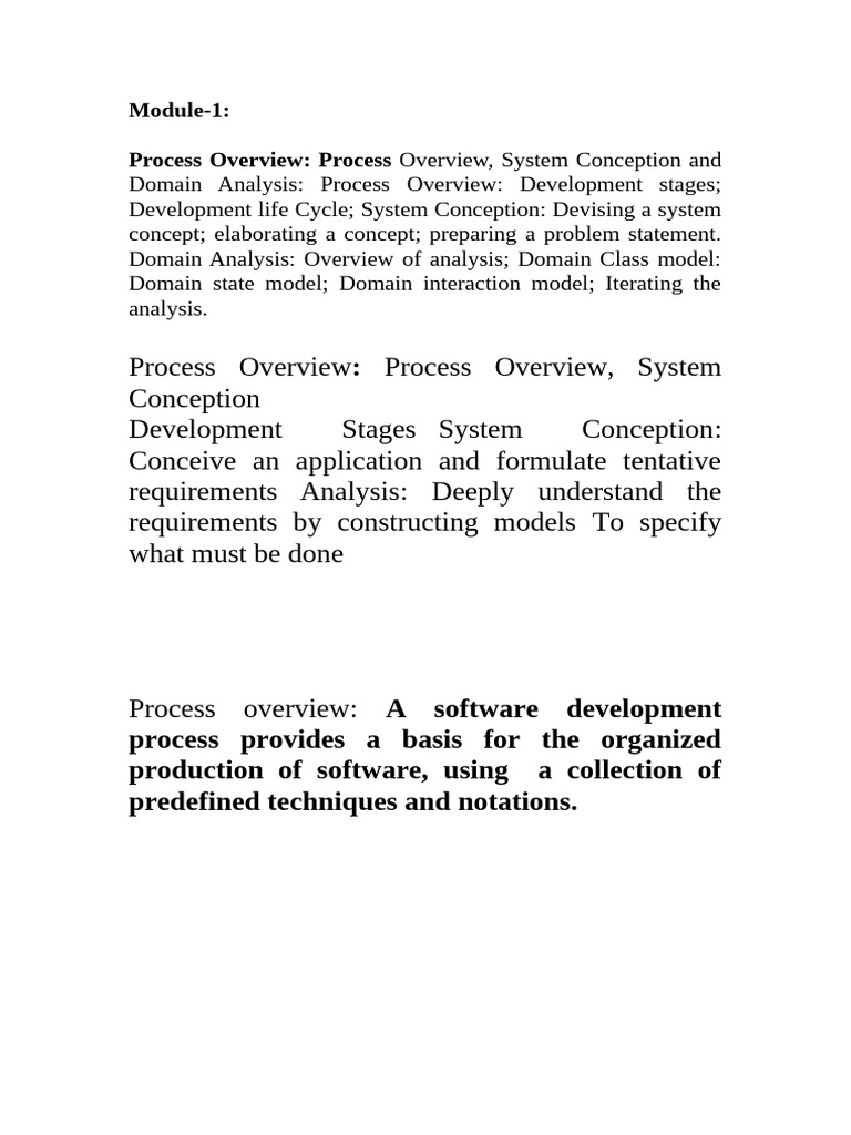 Module 1 Process Overview Till Problem Statement | PDF | Software Development Process | Computing