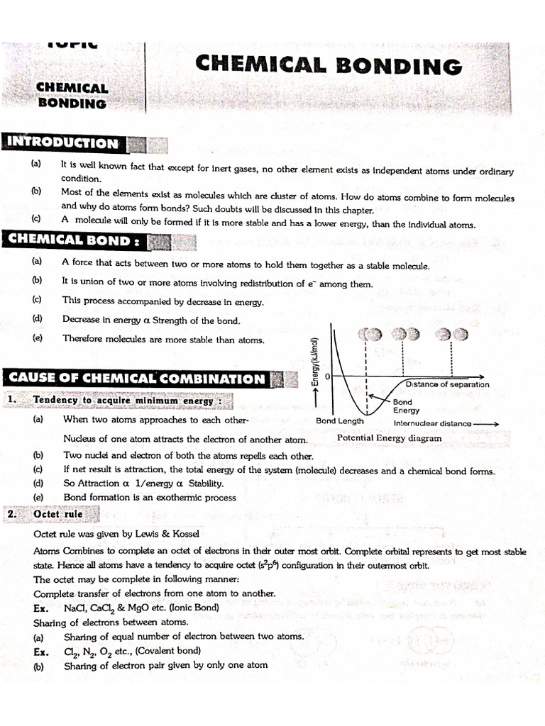Chemical Bonding | PDF
