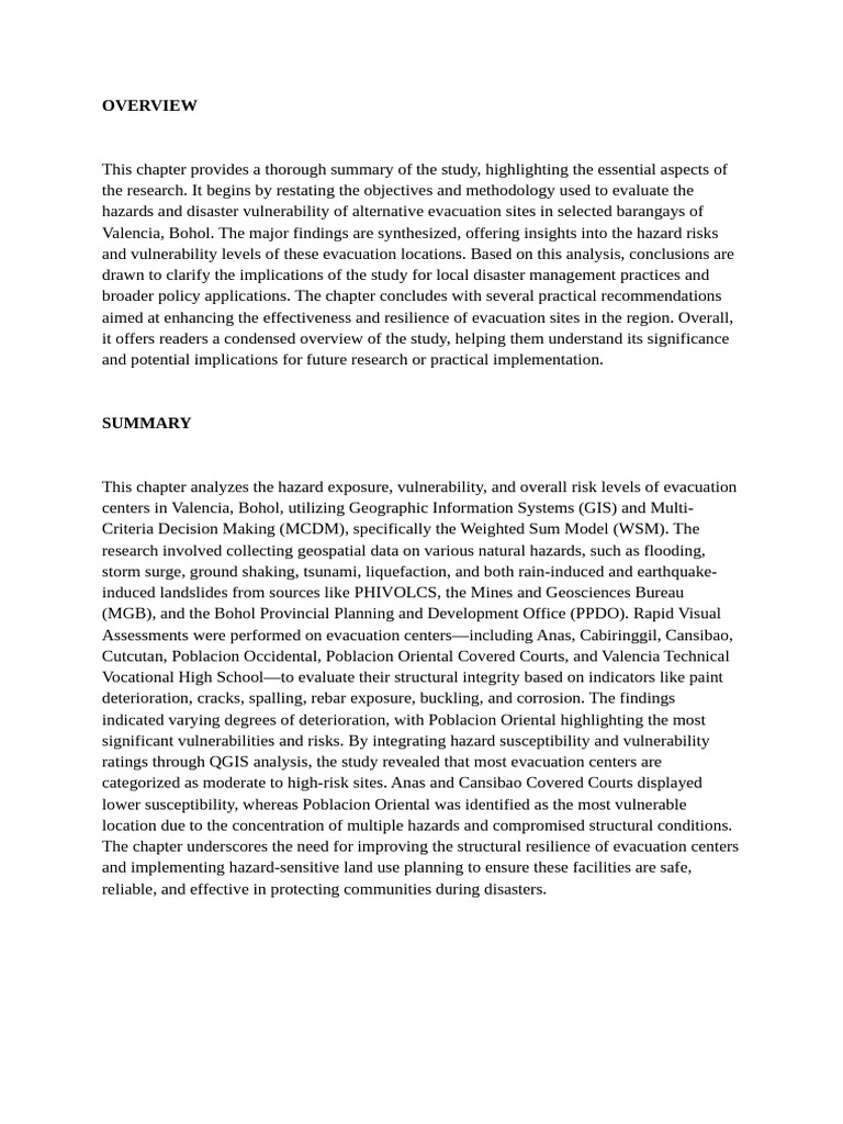 Overview and Summary | PDF | Geographic Information System | Hazards