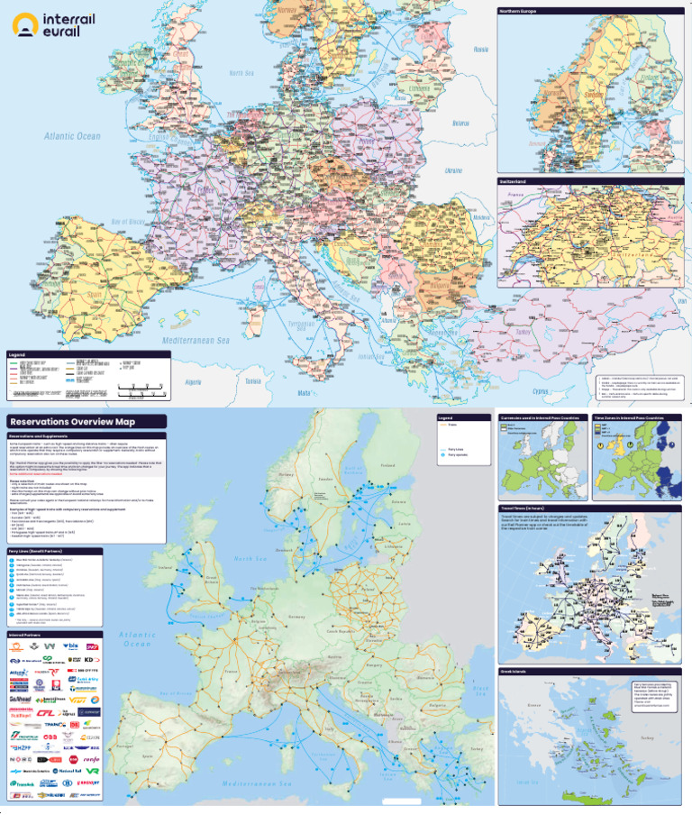 Interrail Map 2025 | PDF