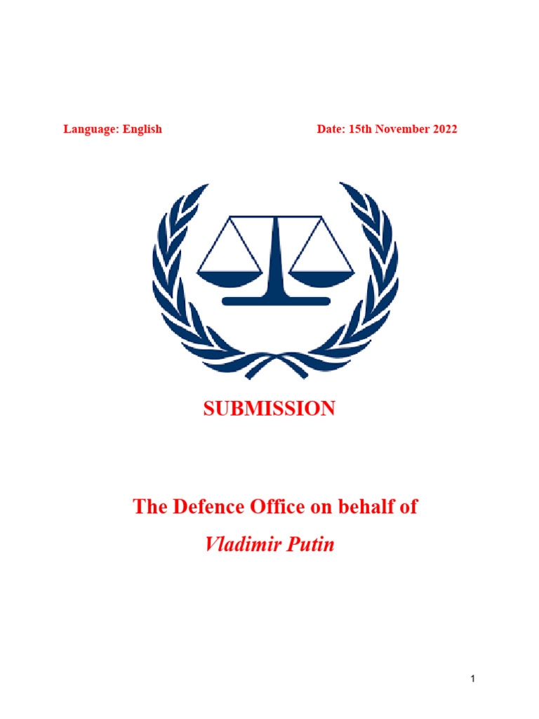 Memorandum of The Defence | PDF | Annexation Of Crimea By The Russian ...