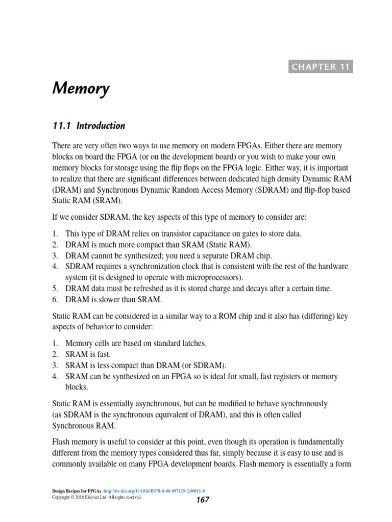 Chapter 11 Memory - 2016 - Design Recipes For FPGAs Second Edition | PDF | Random Access Memory ...