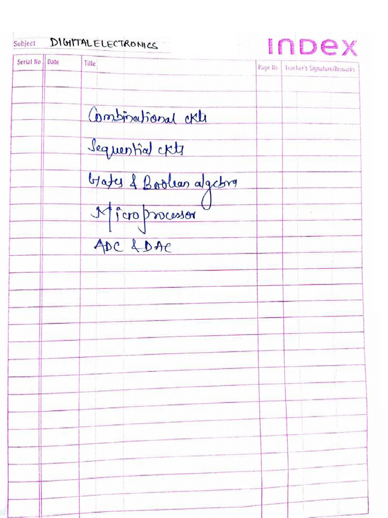 Self Studys Digital Electronics Short Notes | PDF