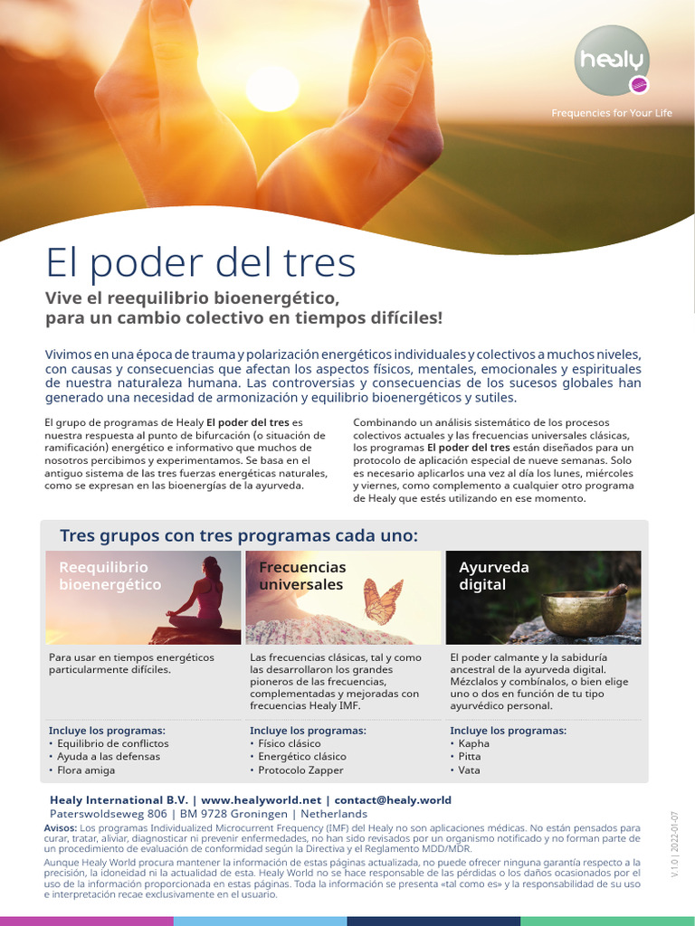 Healy World Flyer The Power of Three Es EU | PDF | Ayurveda | Sicología