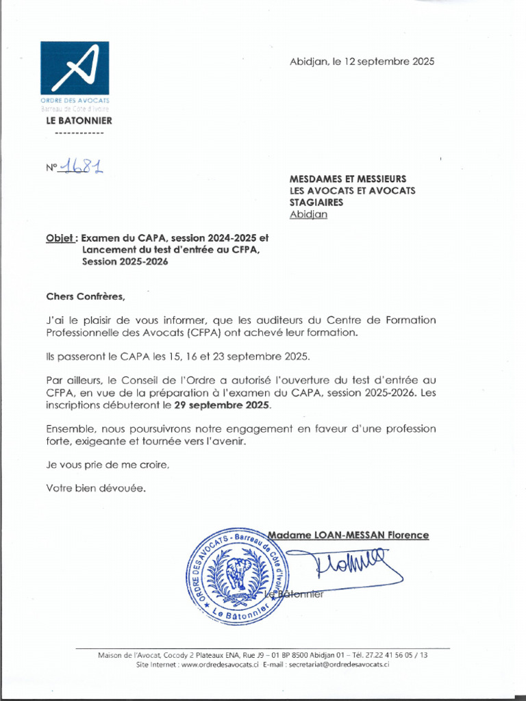CAPA 2024-2025 Test D'entre CFPA 2025-2026 | PDF