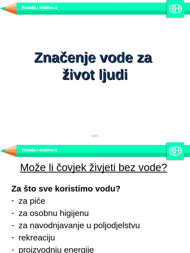 50 - Znacenje Vode Za Zivot | PDF