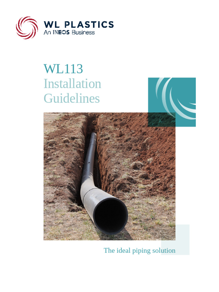WL113 Polyethylene Pipe Installation Guide | PDF | Pipe (Fluid ...