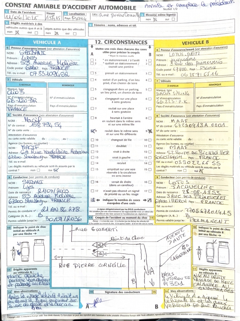 Constat Amiable D'accident Automobile | PDF