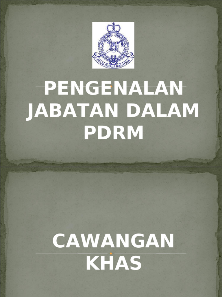 Pengenalan Jabatan PDRM | PDF