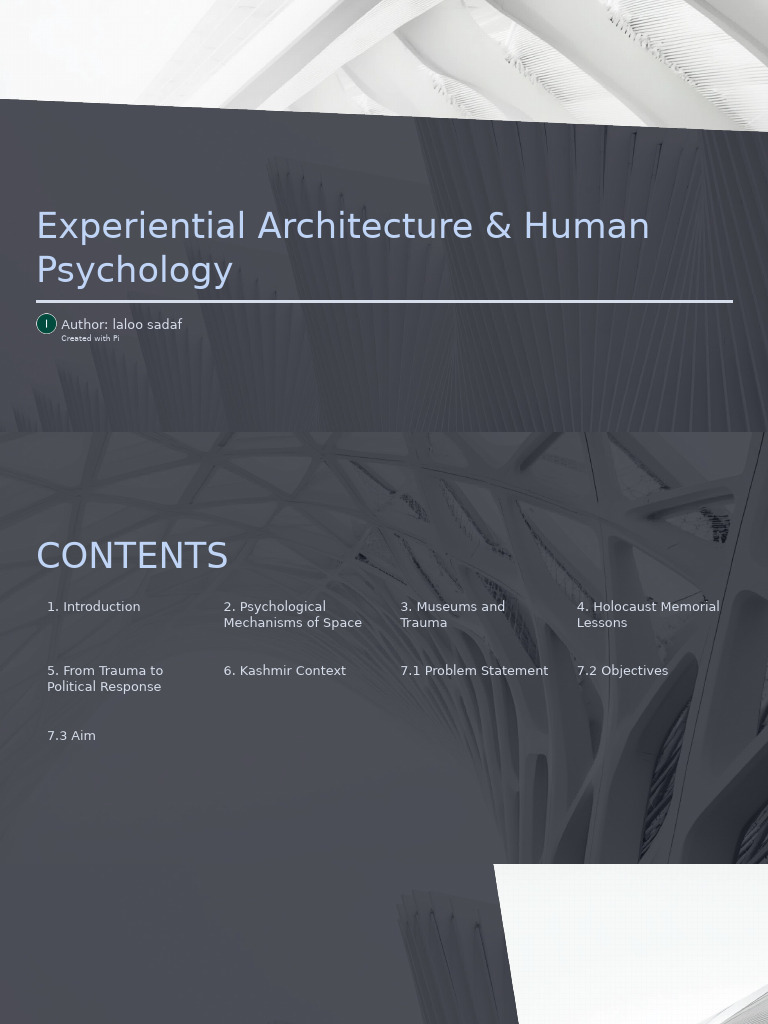 Experiential Architecture and Trauma Healing | PDF | Psychological ...