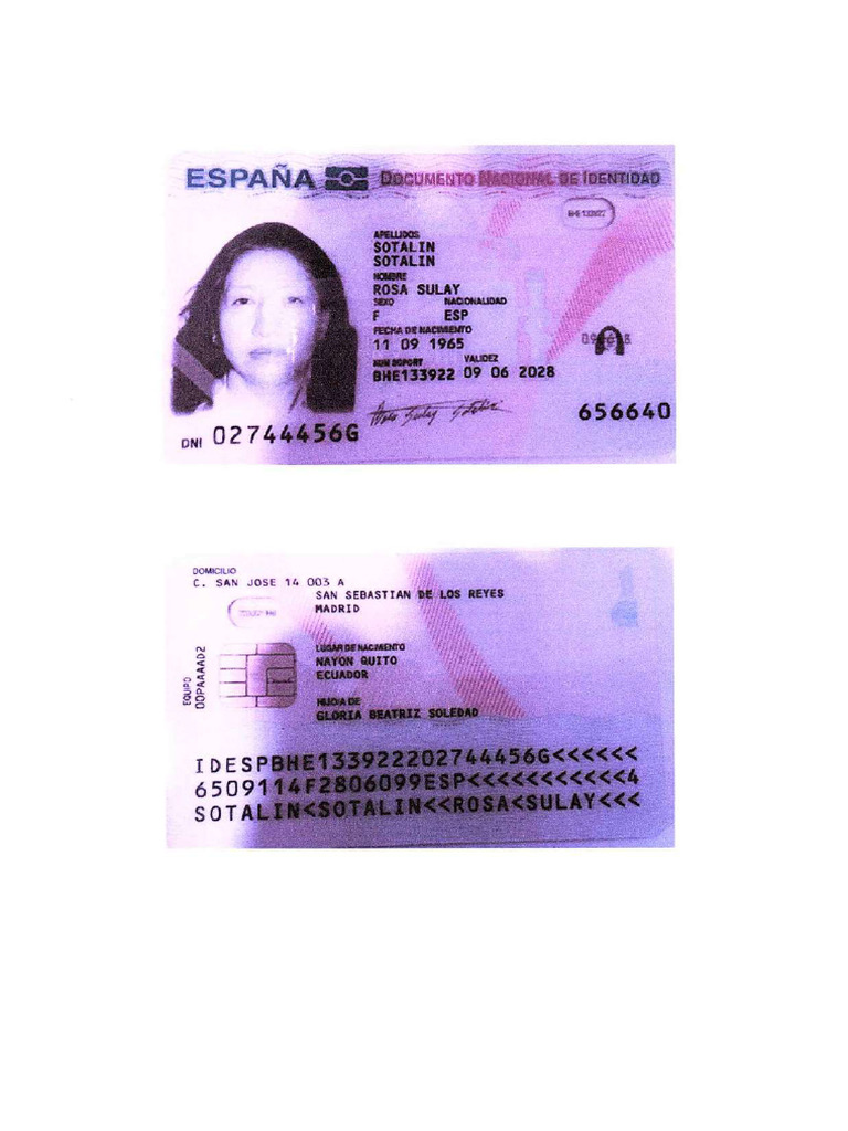DNI Rosa | PDF