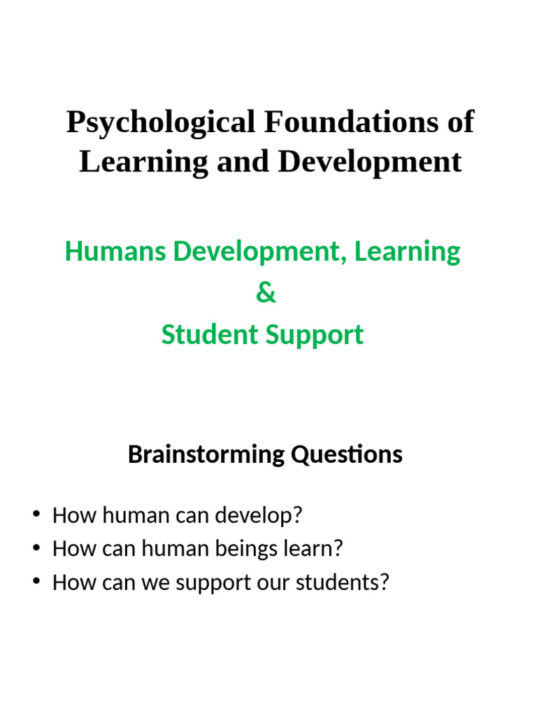 Foundations of Learning and Development | PDF | Classical Conditioning ...