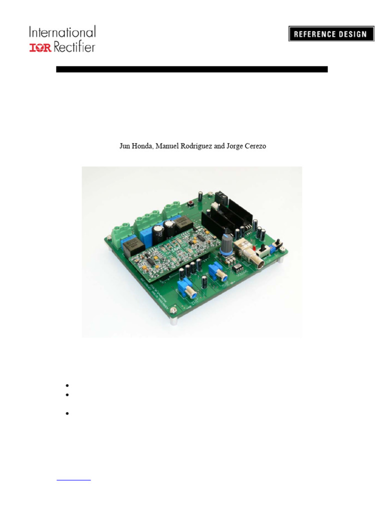 Infineon Class d Audio Reference Design Iraudamp5 2x120w Featuring ...