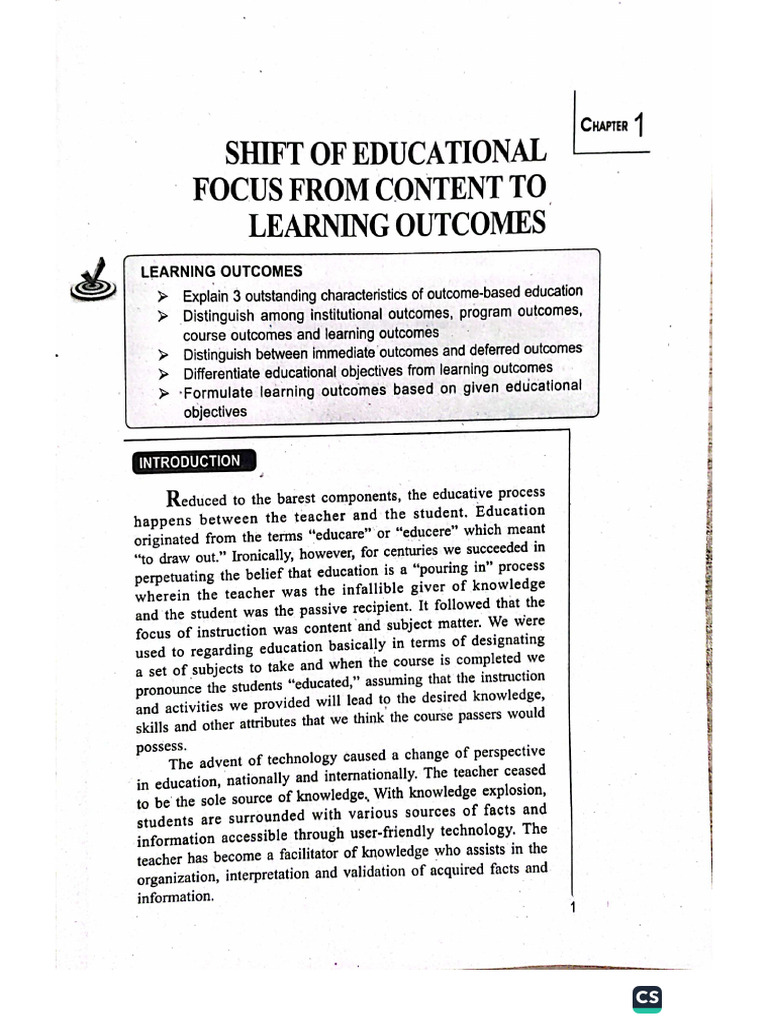 Chapter 1 Assessment in Learning 1 | PDF