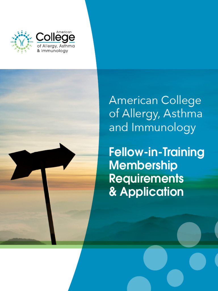 ACAAI Fellow-in-Training Application Guide | PDF | Residency (Medicine ...