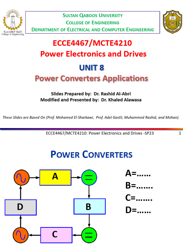 ch8 Power Converters Applications | PDF | Power Electronics | Electric ...