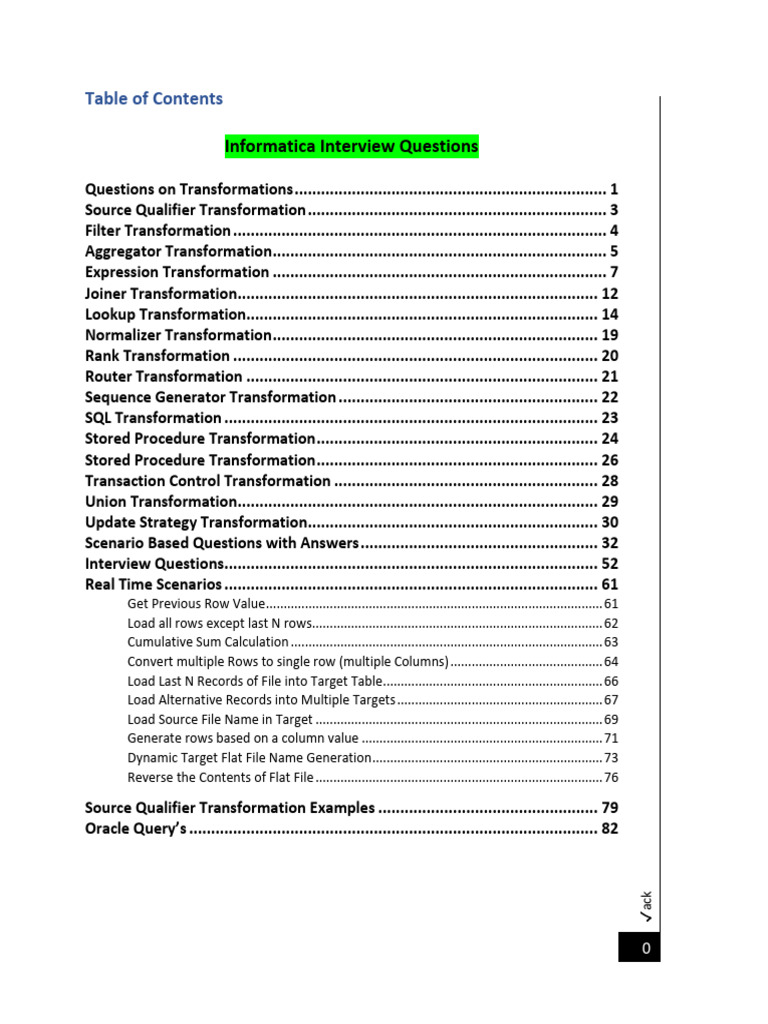 Informatica Questions Answers (2) | PDF | Cache (Computing) | Database ...