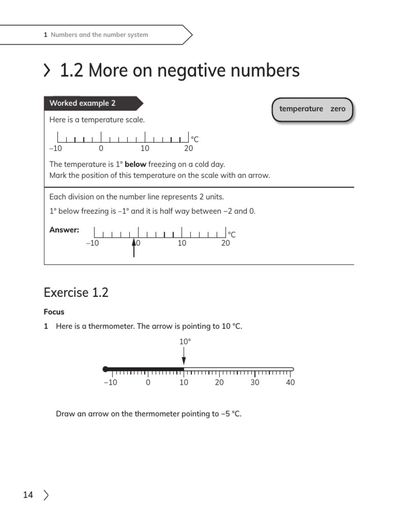 1. More on Negative Numbers | PDF | Temperature | Thermometer