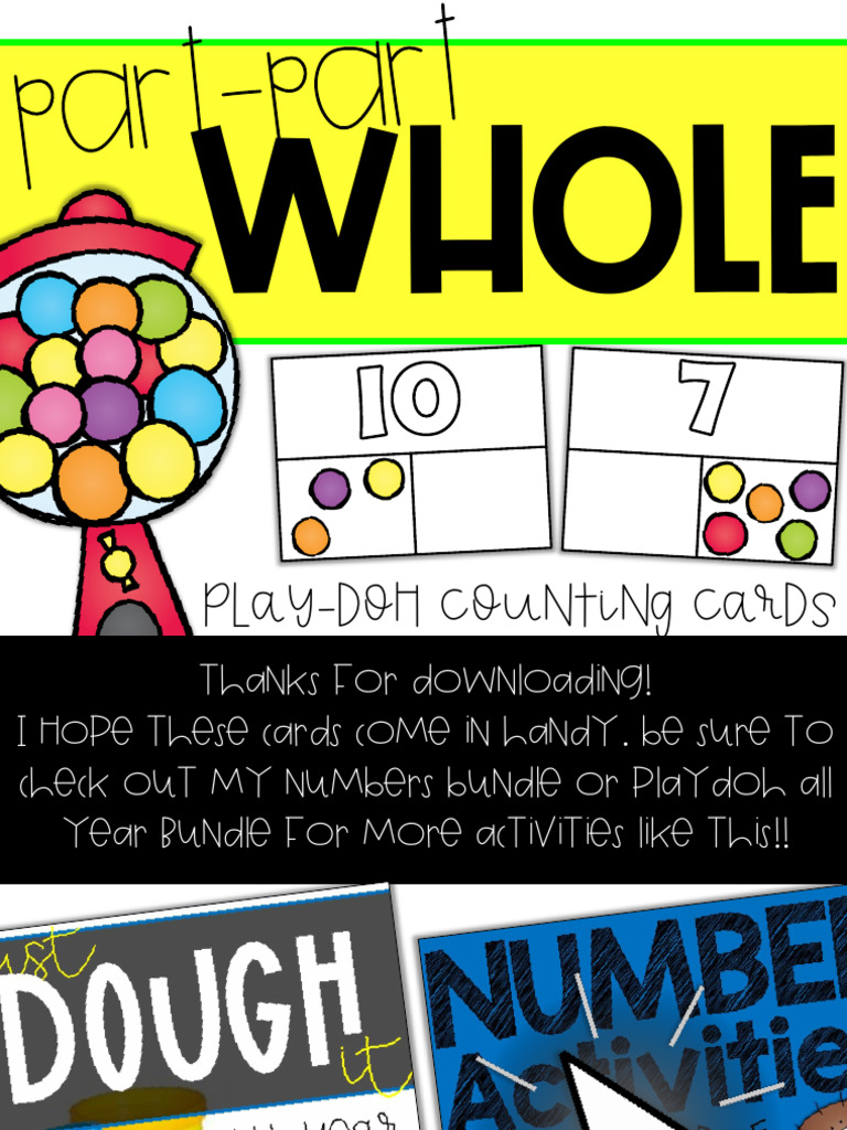 Whole: Play-Doh Counting Cards | PDF