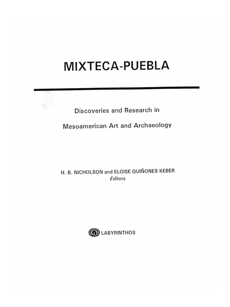 The Mixteca Puebla Style and Early Postc | PDF