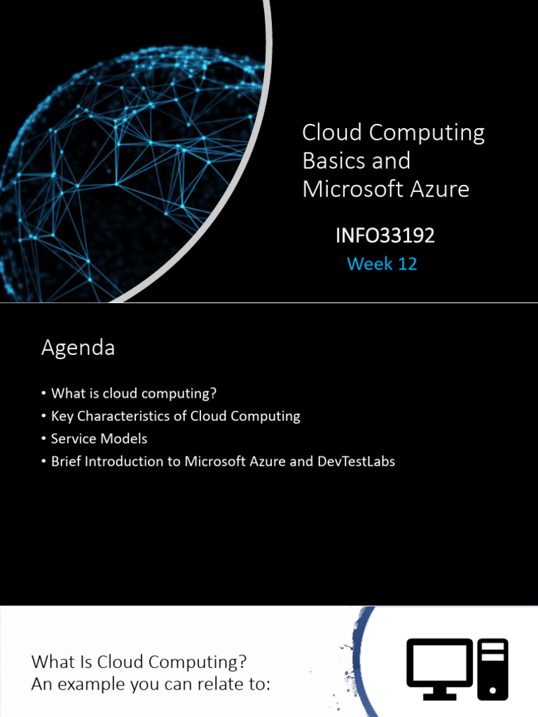 Week12-Introduction To Cloud Computing | PDF | Cloud Computing ...