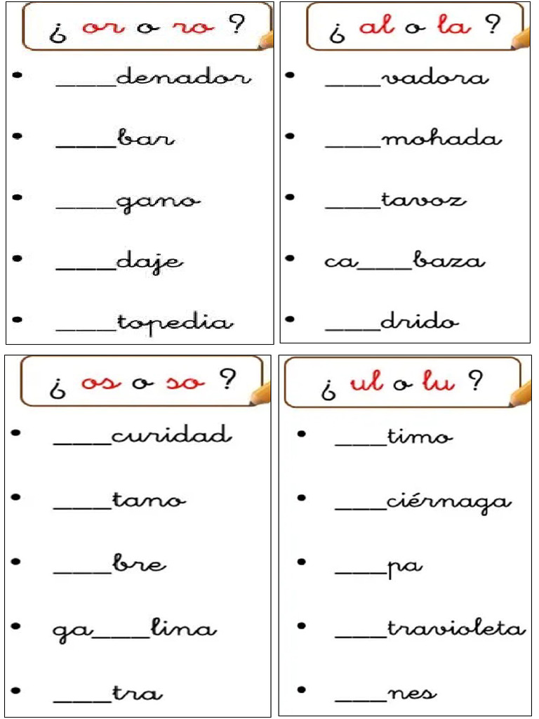 Ficha Silabas Inversas | PDF