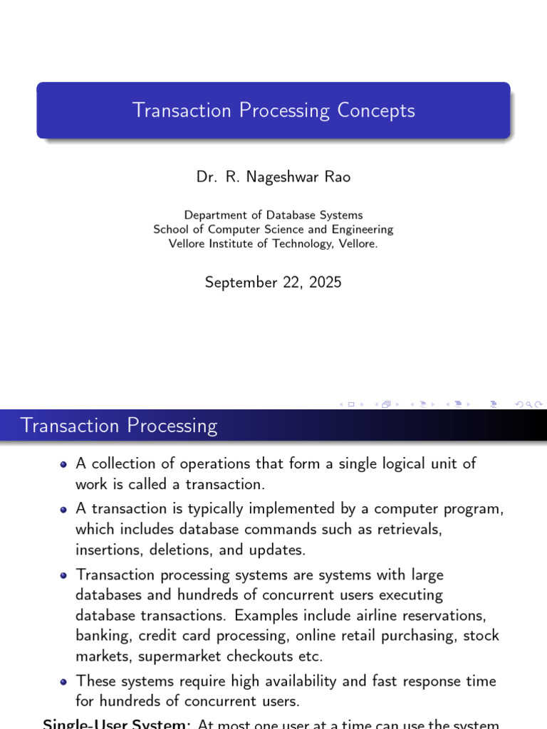 FALLSEM2025-26 VL CSI1001 00100 ETH 2025-09-23 Transaction-Processing-concepts | PDF | Database ...