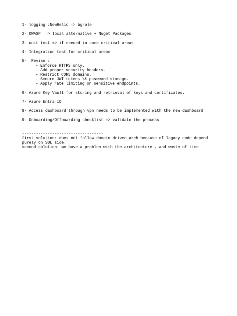 Security and Testing Recommendations | PDF