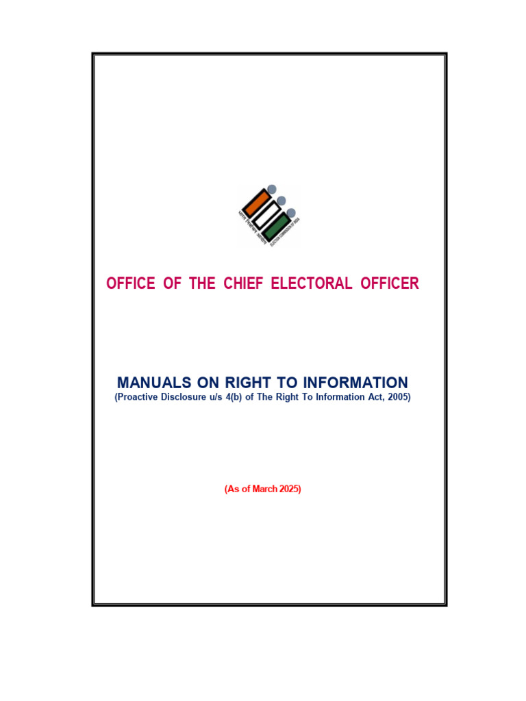 Rti Manual | PDF | Democracy | Political Ideologies