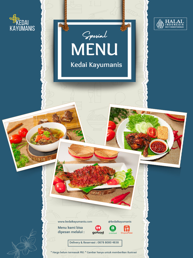 Menu Kedai Kayumanis Resto 2025 | PDF