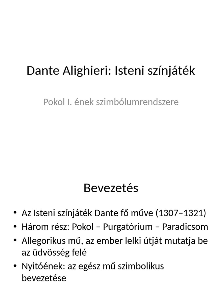 Dante_Pokol_1enek_szimbólumrendszere | PDF